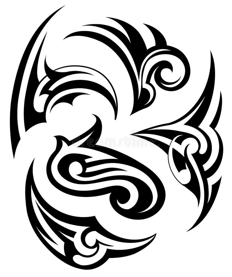 Tribal art tattoo set stock vector. Illustration of gothic - 47734628