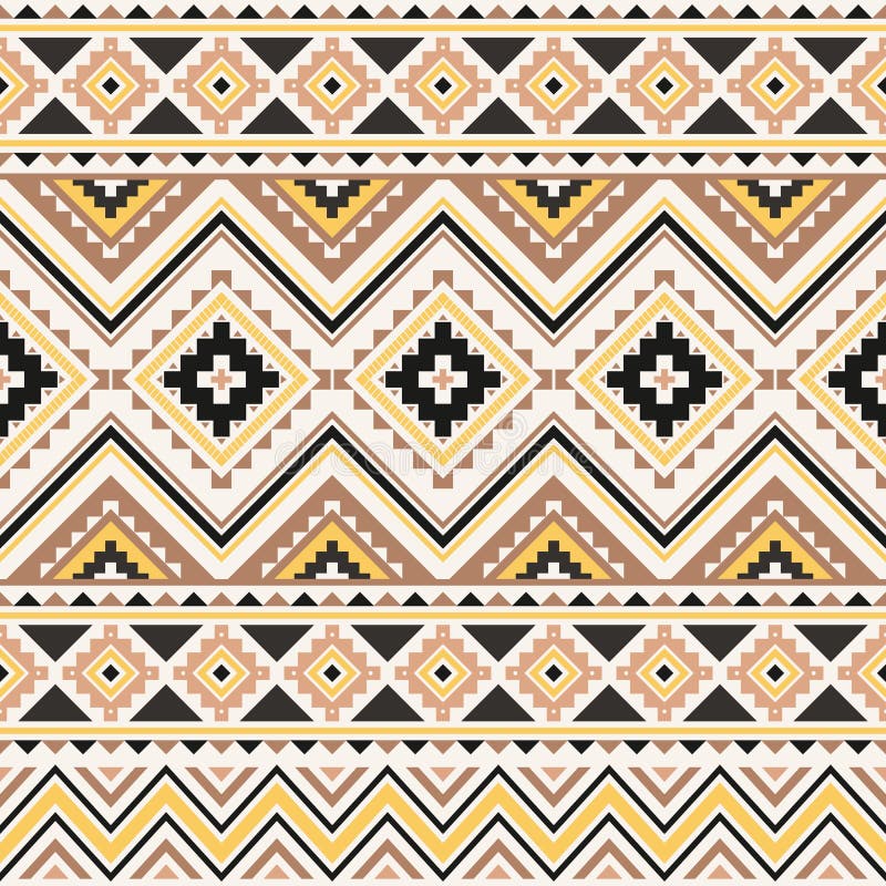 Tribal Aztec Geometric Seamless Pattern Stock Vector Illustration Of