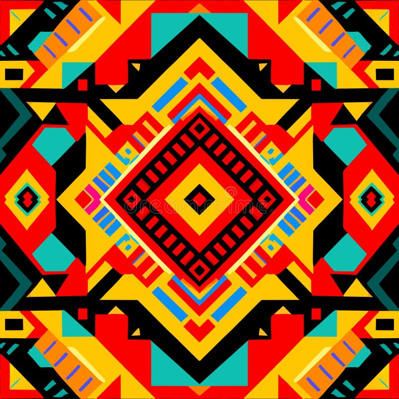 Tribal Aztec Ornament. Boho Style Stock Illustration - Illustration of ...
