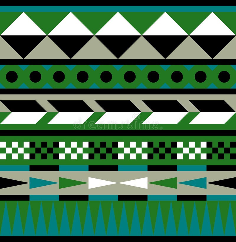 Tribal Aztec Pattern of Earth Colors - Illustration Stock Illustration ...