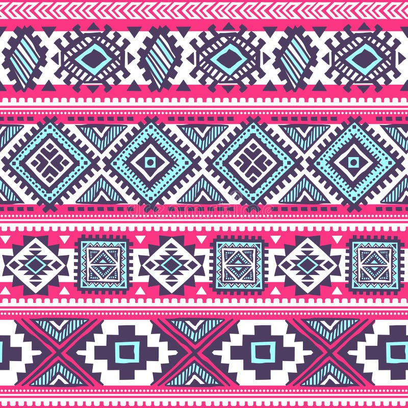 Tribal Aztec Vintage Seamless Pattern Stock Vector - Illustration of ...