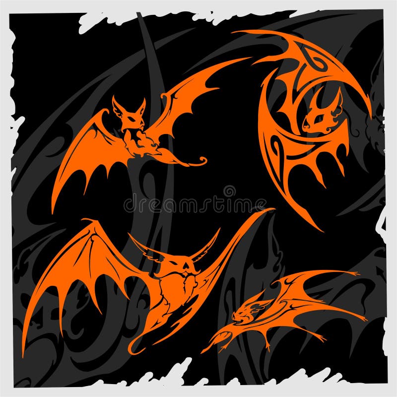 Tribal Bat. stock vector. Illustration of flying, mystery - 14734048