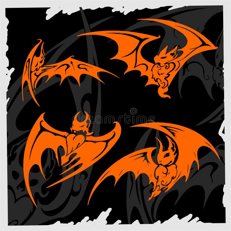 Tribal Bat. stock vector. Illustration of silhouette - 14734050