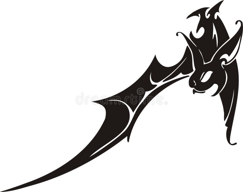 Tribal Bat 9. stock vector. Illustration of fauna, dark - 14459714