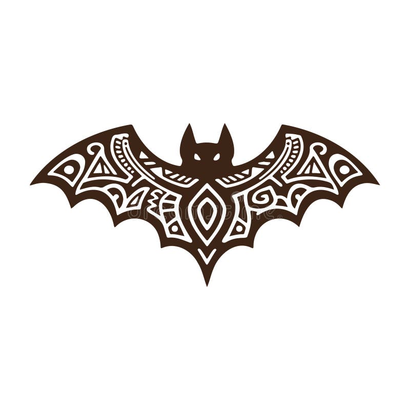 Tribal Bat Tattoo Decorative Pattern Design, T-shirt Graphic Vector ...
