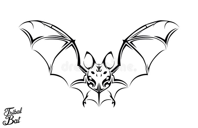 Tattoo bat. stock vector. Illustration of clipart, halloween - 20728665