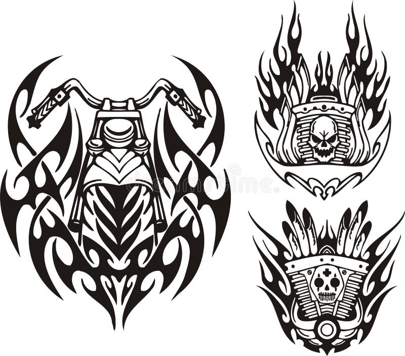 Tribal bikes. stock illustration. Illustration of phantom - 18251942