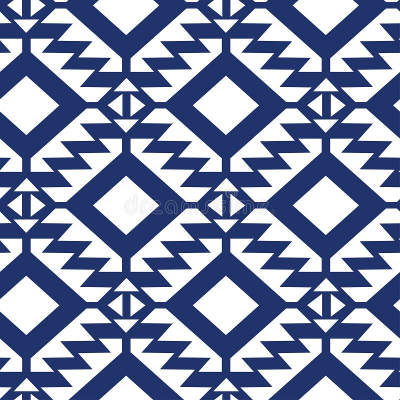 Blue Seamless Tribal Repeat Pattern Stock Illustrations – 22,369 Blue ...