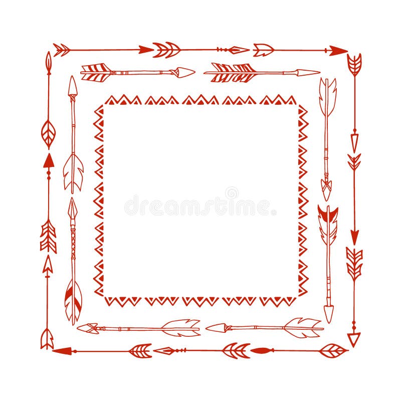 Tribal border set stock vector. Illustration of ornamental - 74955657