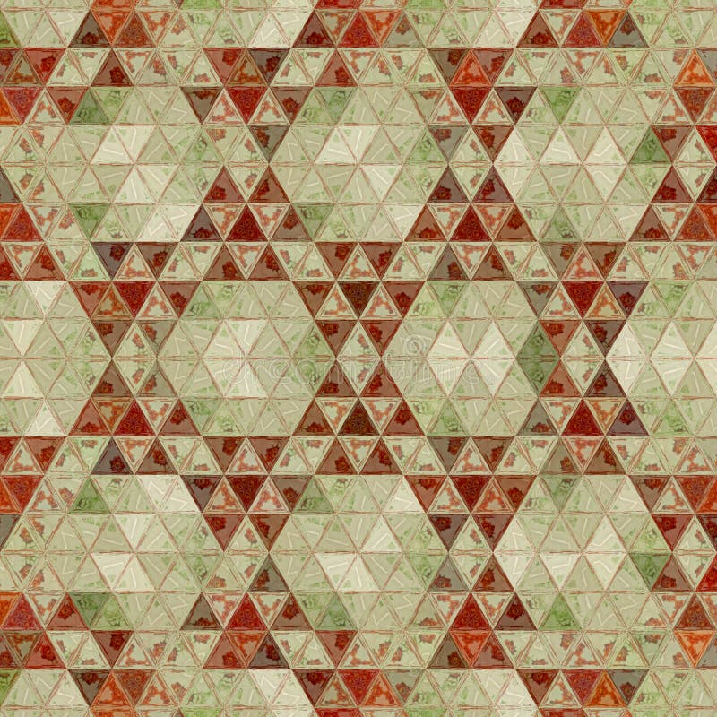 Tribal Continuous Geometric Pattern with Triangles Mosaic for Textile ...