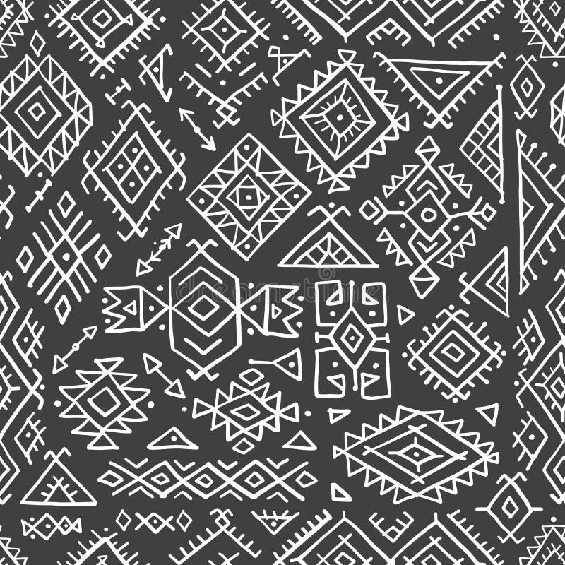 Tribal Decorative Background. Ethnic Seamless Pattern. Aztec Geometric ...