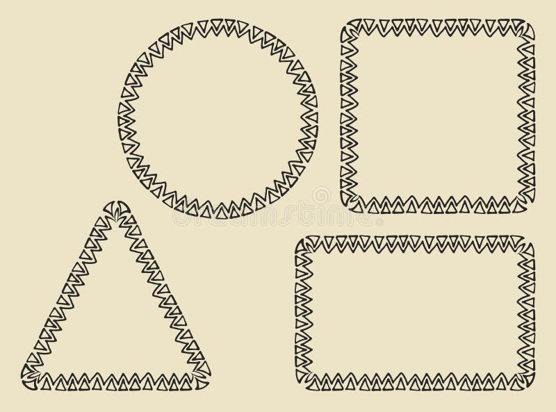 Square Triangle Circle Rectangle Zigzag Stock Illustrations – 202 ...