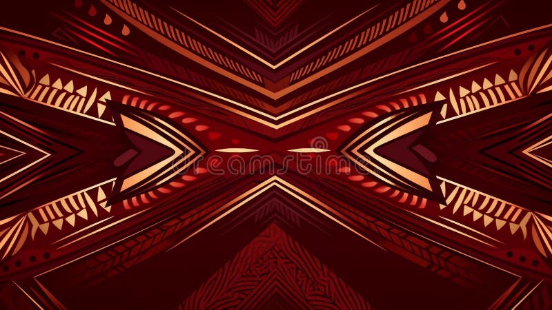 Tribal Elegance Deep Maroon and Tan Earthy Tones Pattern Stock ...