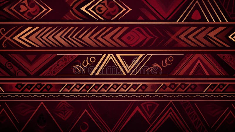 Tribal Elegance Deep Maroon and Tan Earthy Tones Pattern Stock ...