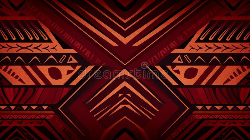 Tribal Elegance Deep Maroon and Tan Earthy Tones Pattern Stock ...