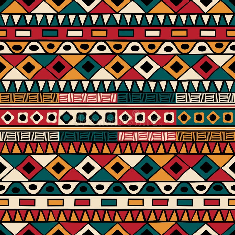 Tribal Ethnic Background Pattern 3 Stock Vector - Illustration of ...