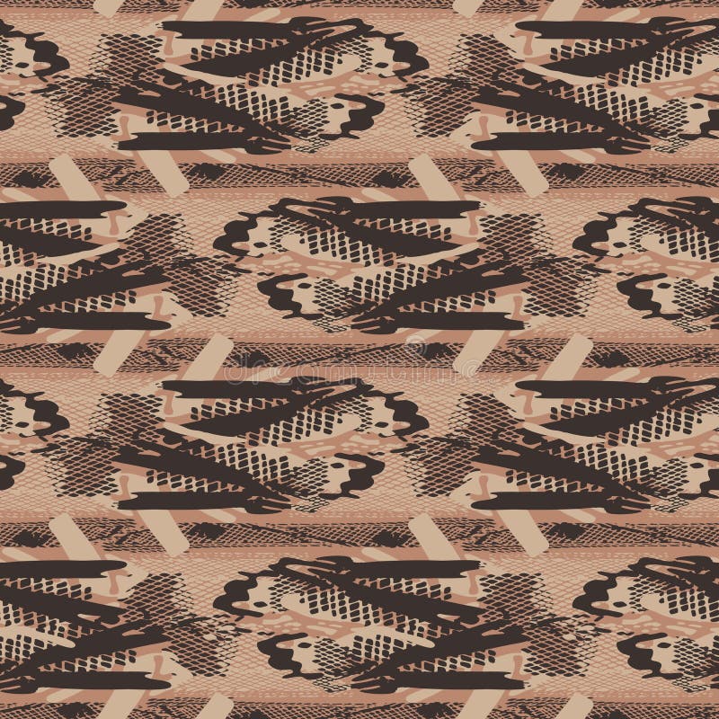 Tribal Ethnic Camouflage Abstract Border Design in Fall Color Trend ...