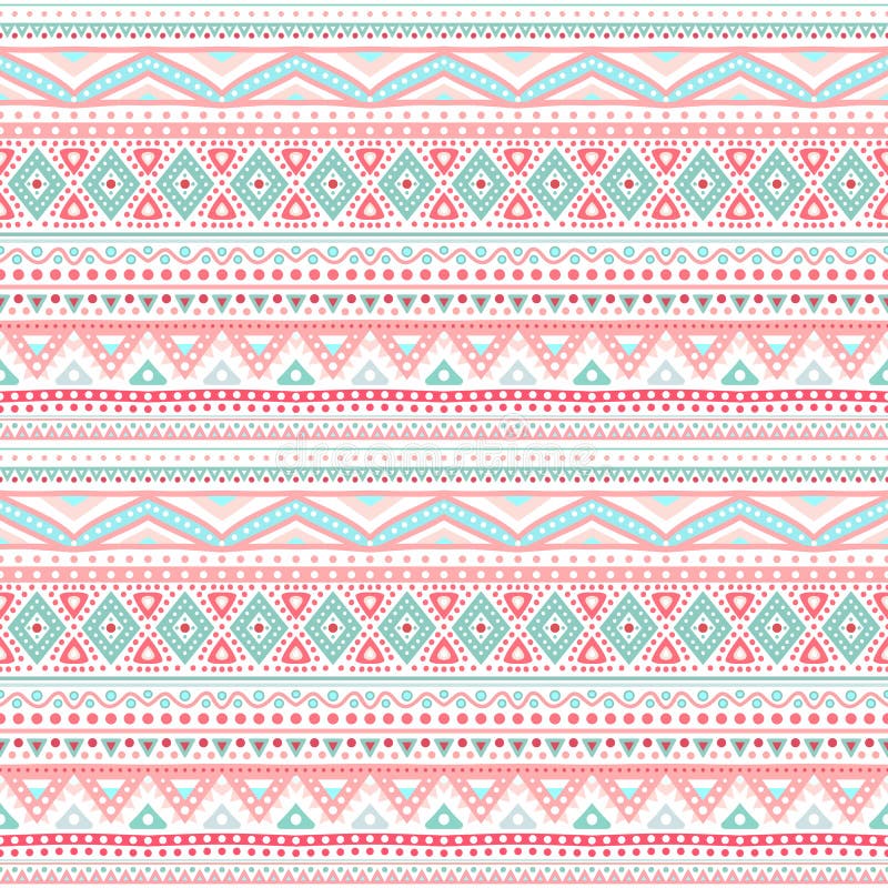 Tribal Ethnic Seamless Stripe Pattern Vector Illustration Stock Vector