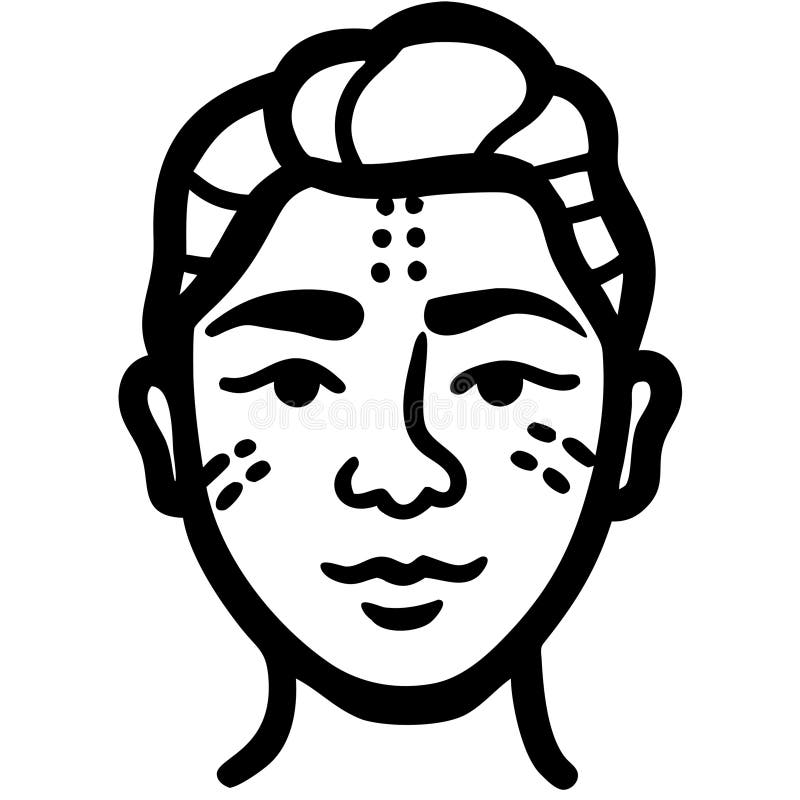 Tribal Face Illustration Vector Art for Tattoo and Design Use Stock ...