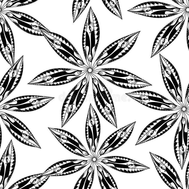 Tribal flowers stock vector. Illustration of continuity - 27850959