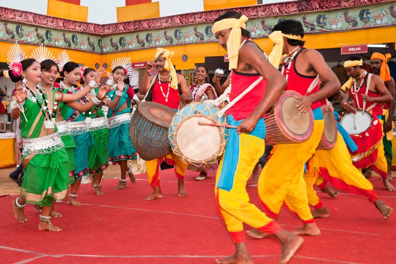 Tribal folk dance editorial stock image. Image of event - 22759819