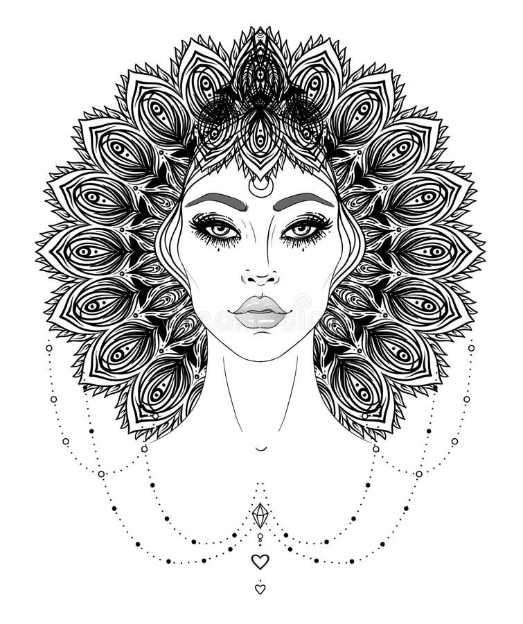Tribal Fusion Boho Diva Beautiful Stock Illustrations 135 Tribal