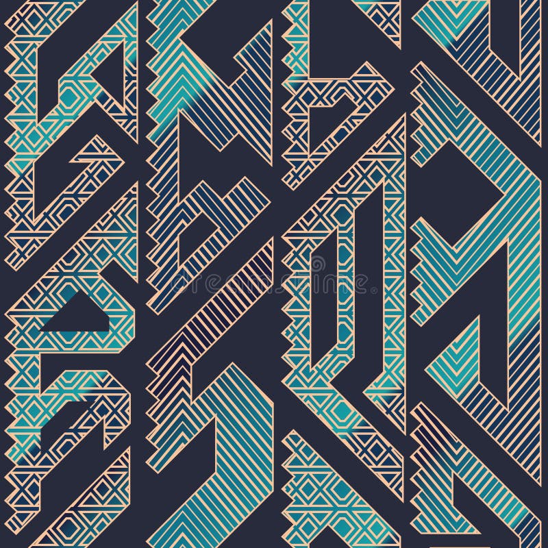 Tribal geometric pattern stock vector. Illustration of material - 165621375