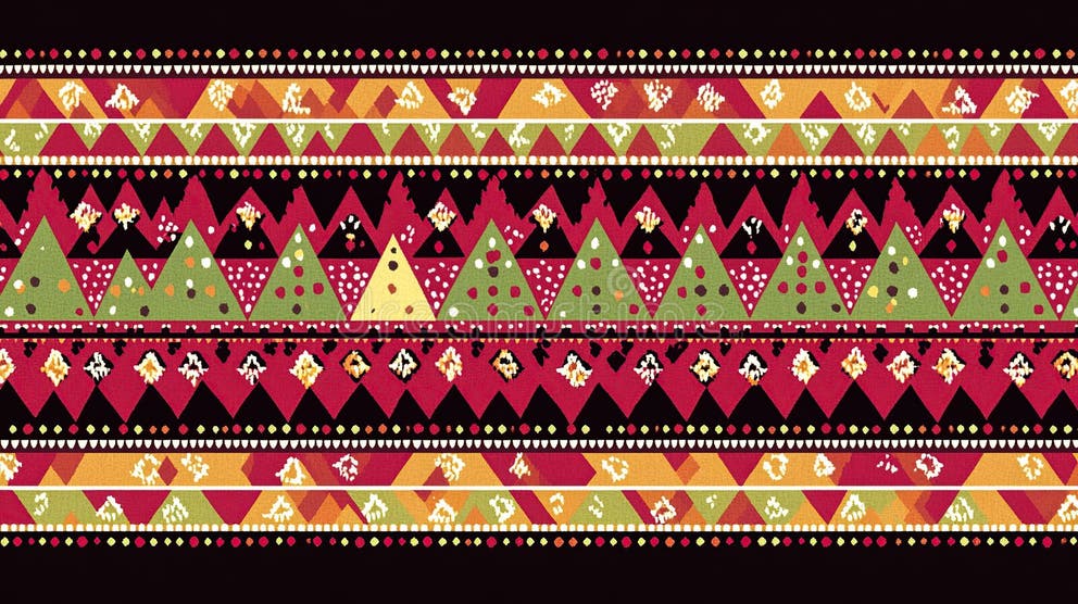 Tribal Geometric Textile Border Design Stock Photo - Image of fashion ...
