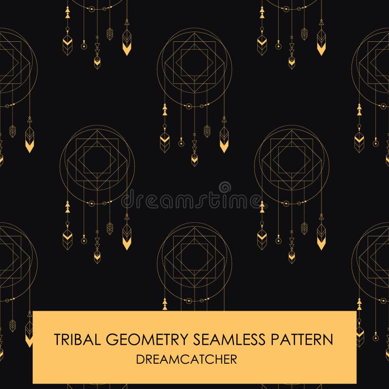 Tribal Geometry Seamless Pattern. Stock Vector - Illustration of drawn ...