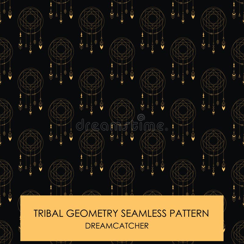 Tribal Geometry Seamless Pattern. Stock Vector - Illustration of ...