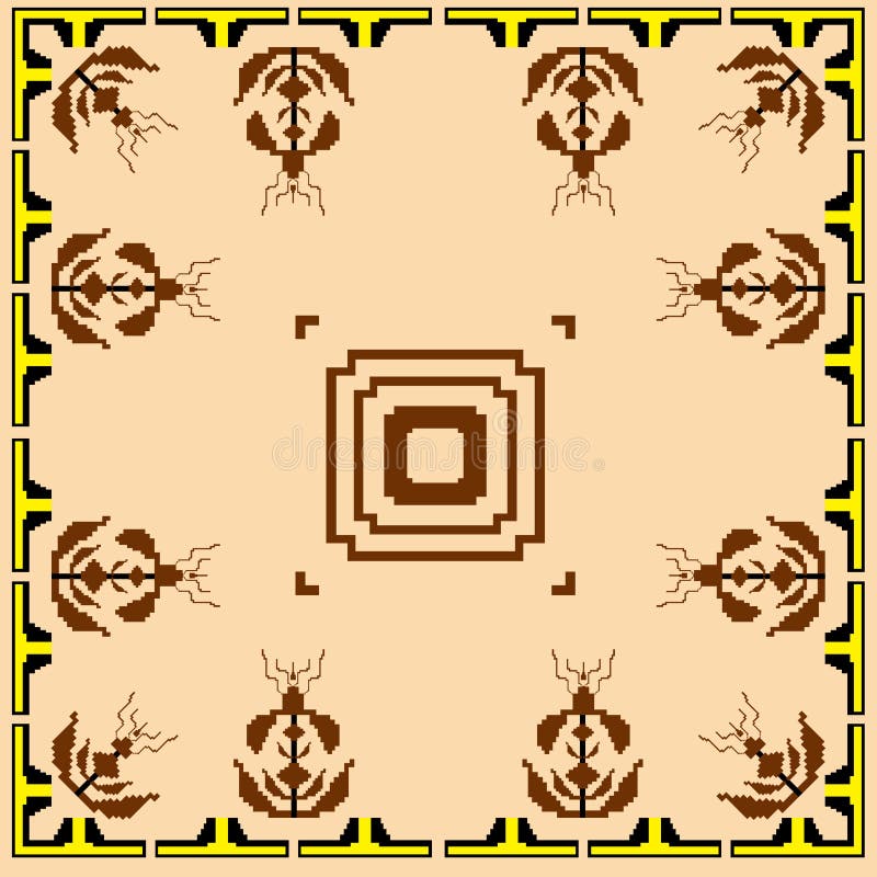 Tribal geometry stock illustration. Illustration of element - 66312244