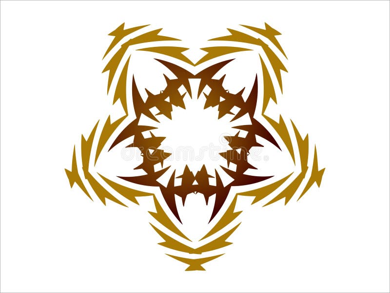 Tribal Gold Gradation stock illustration. Illustration of american ...