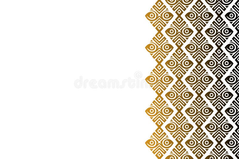 Tribal Hand Drawn Border Edge Pattern with Empty Blank Space for Text ...