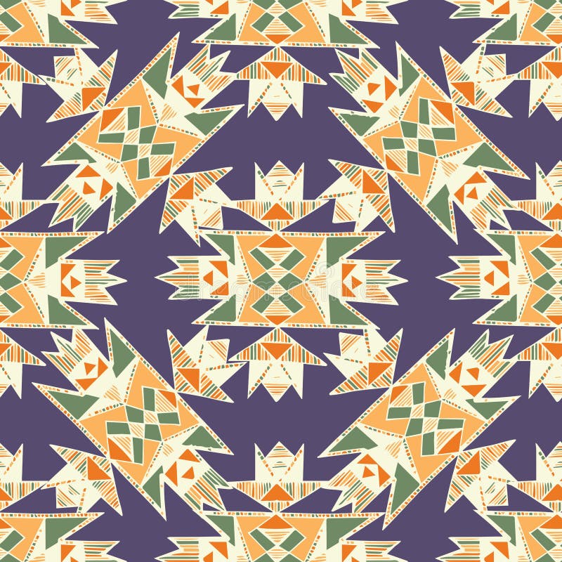 Tribal Native American Hand Drawn Set of Symbols and Design Elem Stock ...