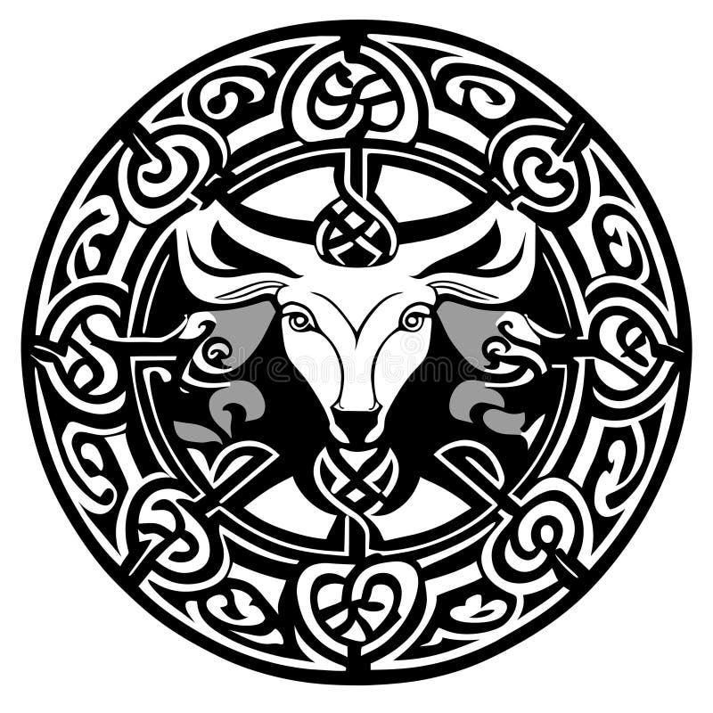 Celtic Bull Head Stock Illustrations – 46 Celtic Bull Head Stock ...