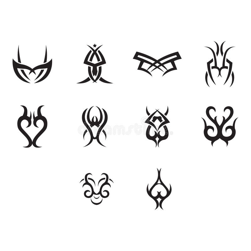 Tribal icon set stock vector. Illustration of motive - 264875490