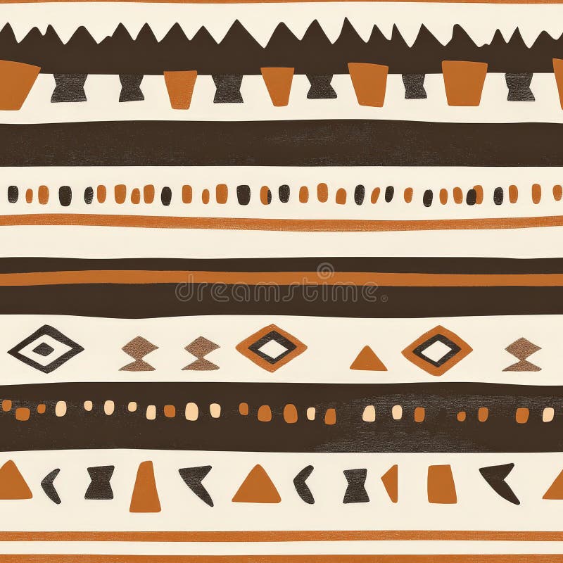 A Tribal-inspired Line Pattern, with Geometric Shapes and Rhythmic ...