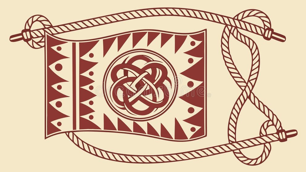 Tribal Knot and Rope Pattern Decorative Element, Vector Design ...