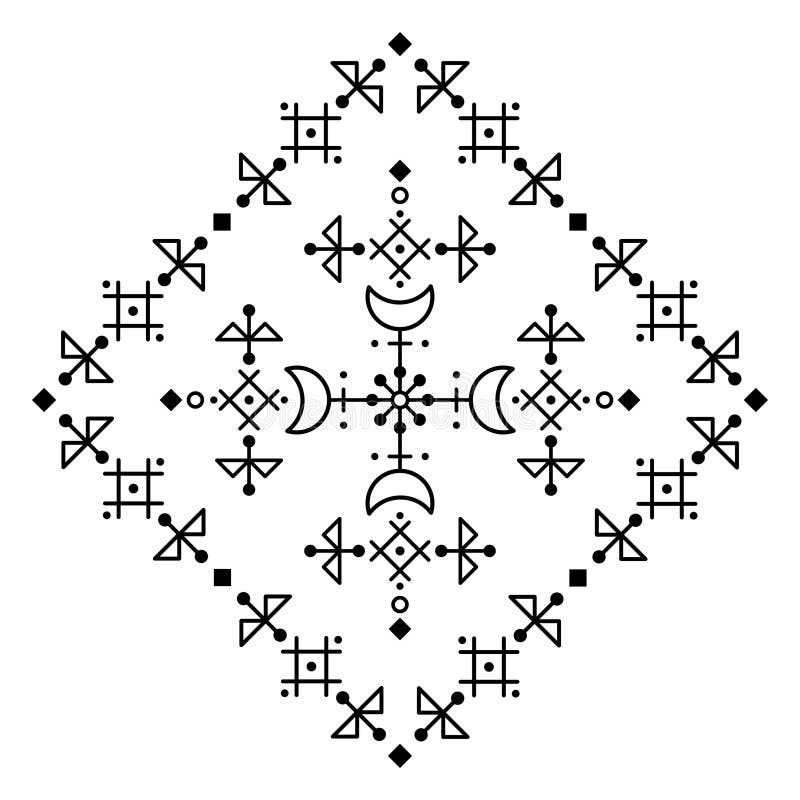 Nordic Tribal Line Vector Sqaure Design Win Frame, Geometric Corners ...