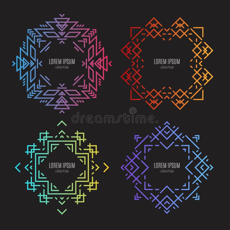Tribal Logos stock vector. Illustration of line, element - 62139668
