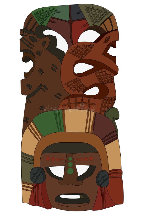 Inca Mask stock vector. Illustration of cult, ancient - 8089395