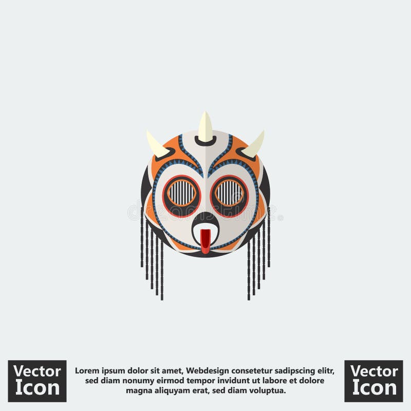 Tribal mask symbol stock vector. Illustration of disguise - 83853335