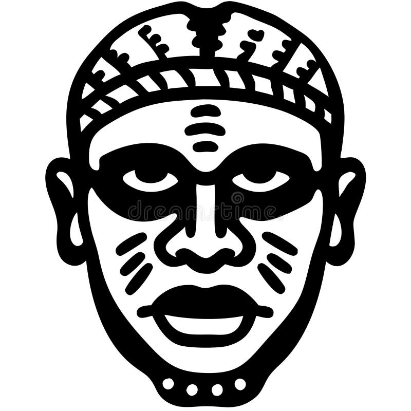 Tribal Mask Vector Art Design for Tattoo and Craft Projects Stock ...
