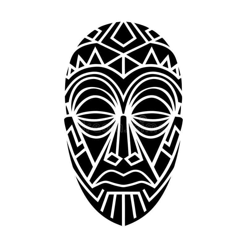 Tribal Mask Vector Illustration Geometric Decorative Art Stock Image ...