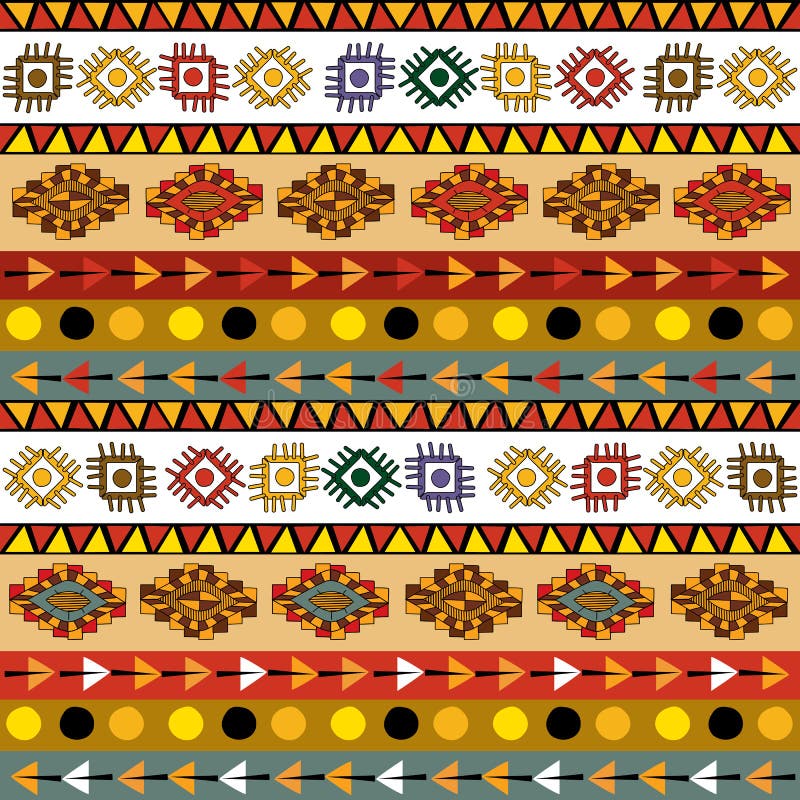 Tribal motif seamless stock illustration. Illustration of design - 55004549