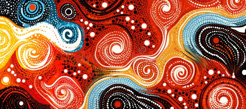 Tribal Pattern of Australian Aboriginal Stock Image - Image of ornament ...