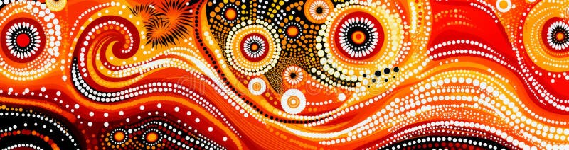 Tribal Pattern of Australian Aboriginal Stock Image - Image of ...