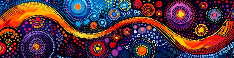 Tribal Pattern of Australian Aboriginal Stock Image - Image of ...