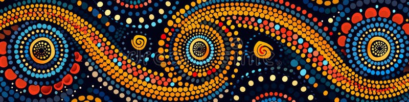 Tribal Pattern of Australian Aboriginal Stock Image - Image of element ...