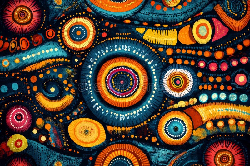 Australian Aboriginal Tribal Pattern Stock Photo - Image of authentic ...